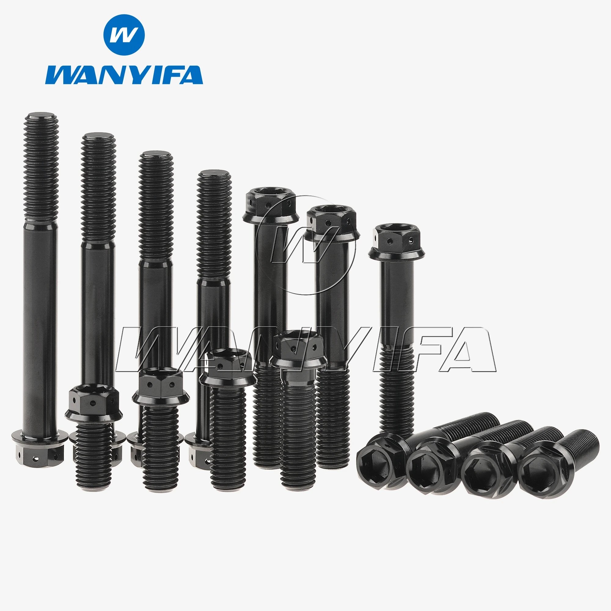 Титановый "Wanyifa" Ti Болт M10x20 ~ 90 мм фланцем по той же цене внутренней и внешней винты с шестигранной головкой Pitch1.25/1,5 мм для мотоцикла тормозной суппорт тормоза модификации