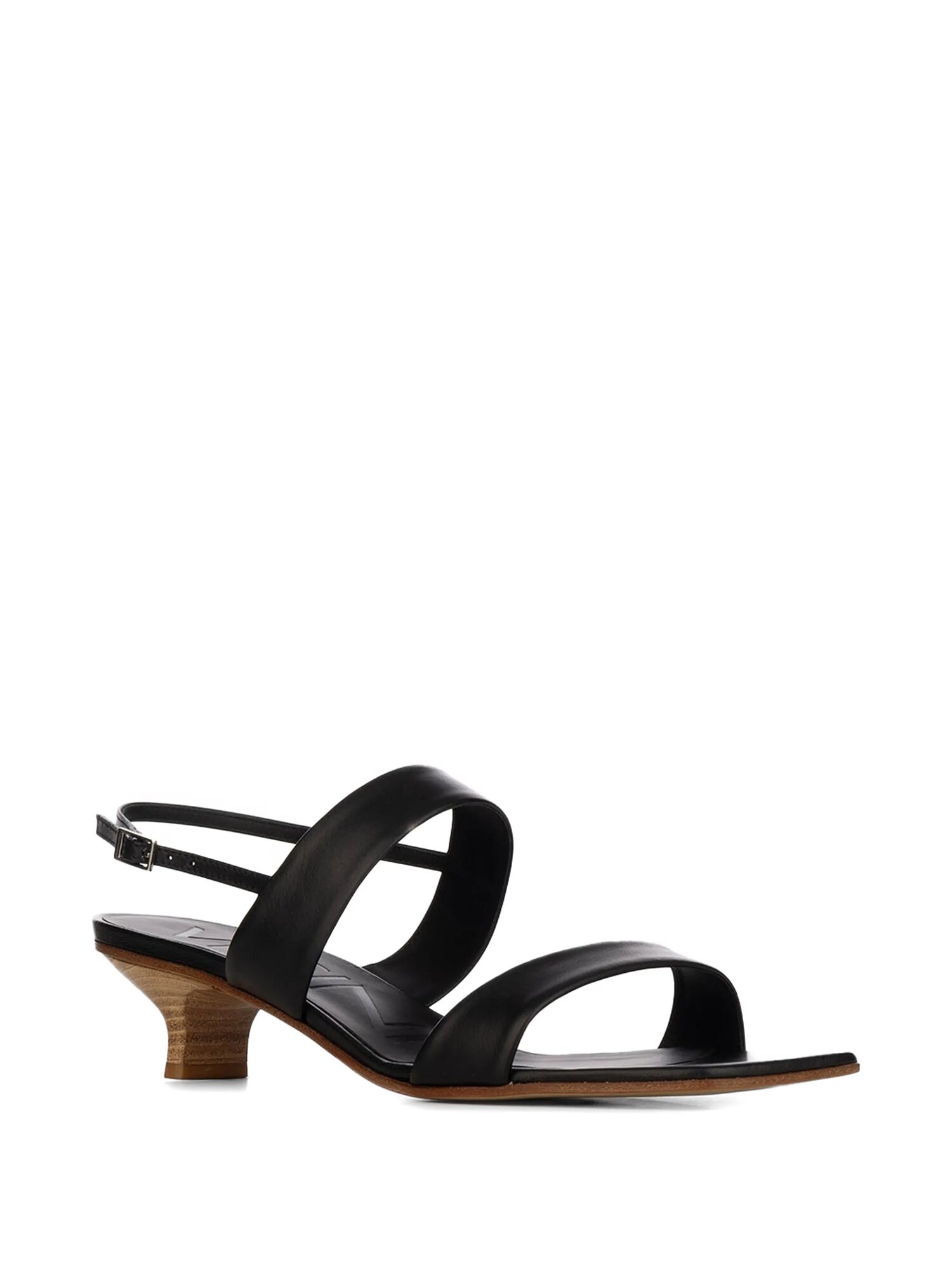 Босоножки Vicini Leather heeled sandals, размер 40, black/black — фото 1