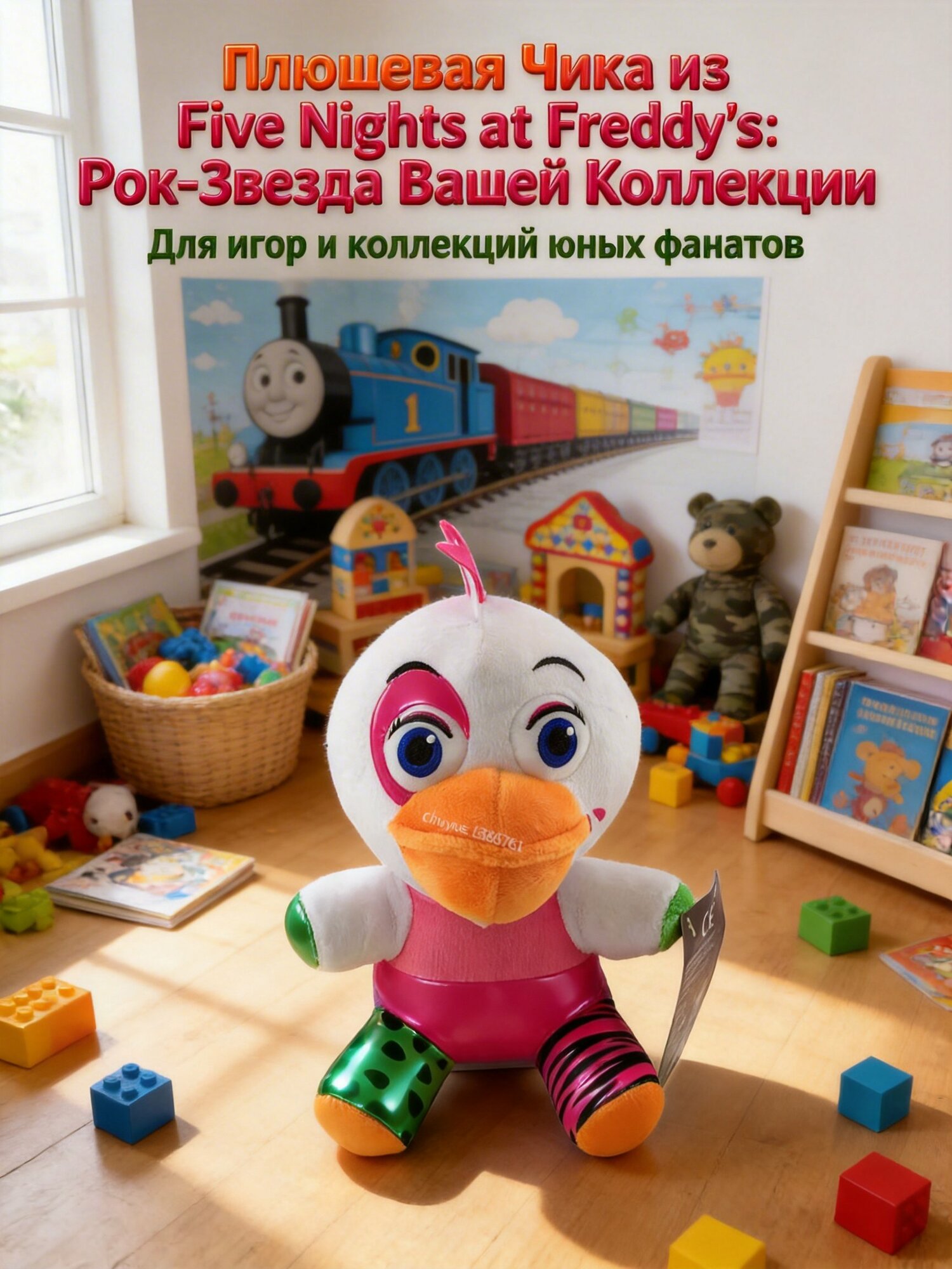 Мягкие игрушки персонажей из игры Пять ночей с Фредди, набор Фредди Бони Фокси Чика Лолбит для коллекции и игр
