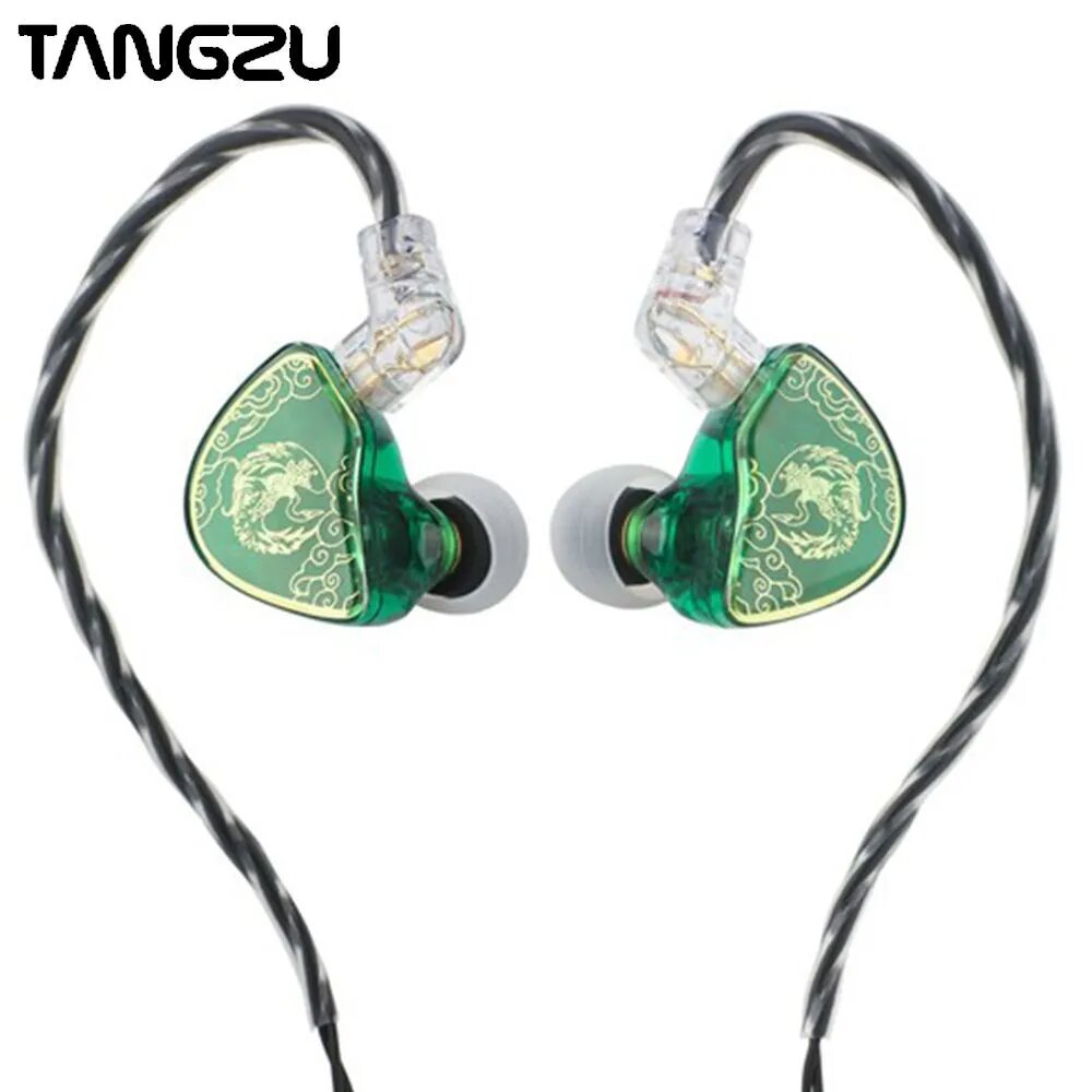 TangZu Наушники проводные с микрофоном, зеленый
