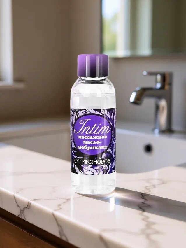 Масло-любрикант INTIM SILICON массажное 2 в 1 флакон, силиконовая основа, 50 мл