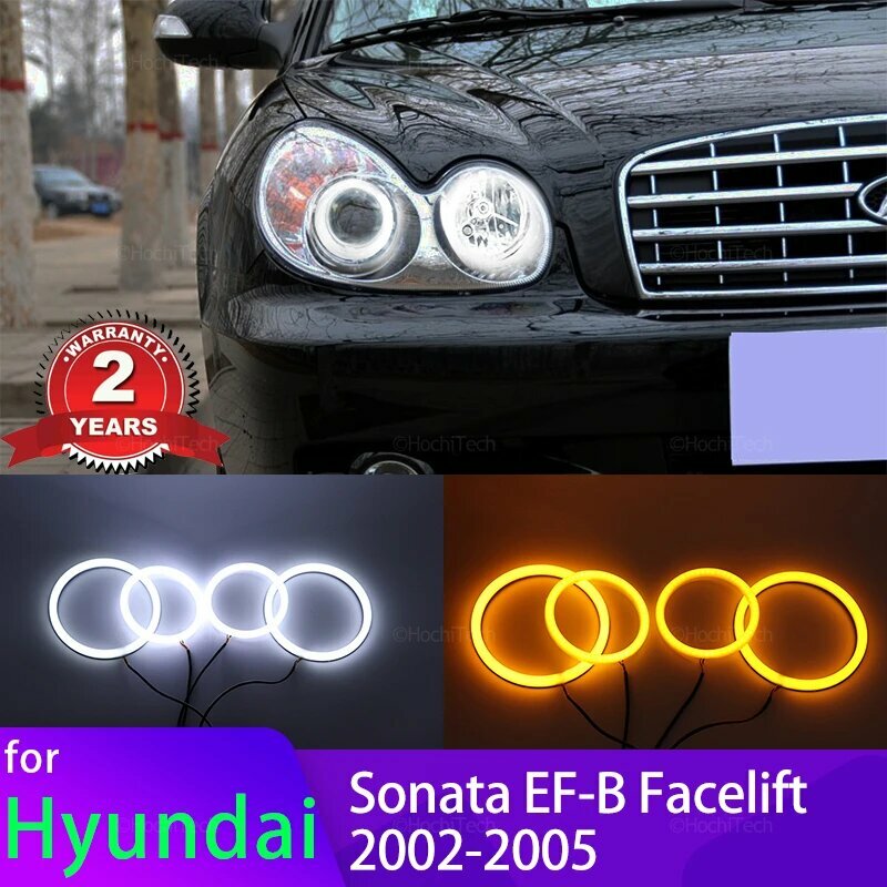 Комплект Светодиодных Кольцевых Фар DRL (ангельские Глазки) Для Hyundai Sonata EF-B Facelift 2002-2005, Модификация Фар