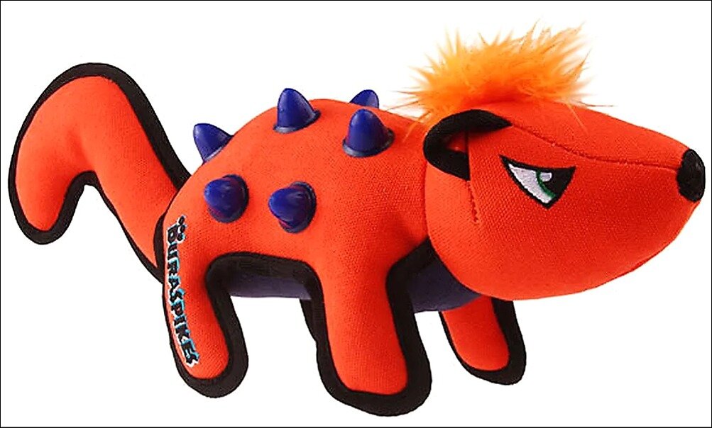 Игрушка для собак GiGwi Durable Spike, модель енота, оранжевого цвета, текстиль, 500 г