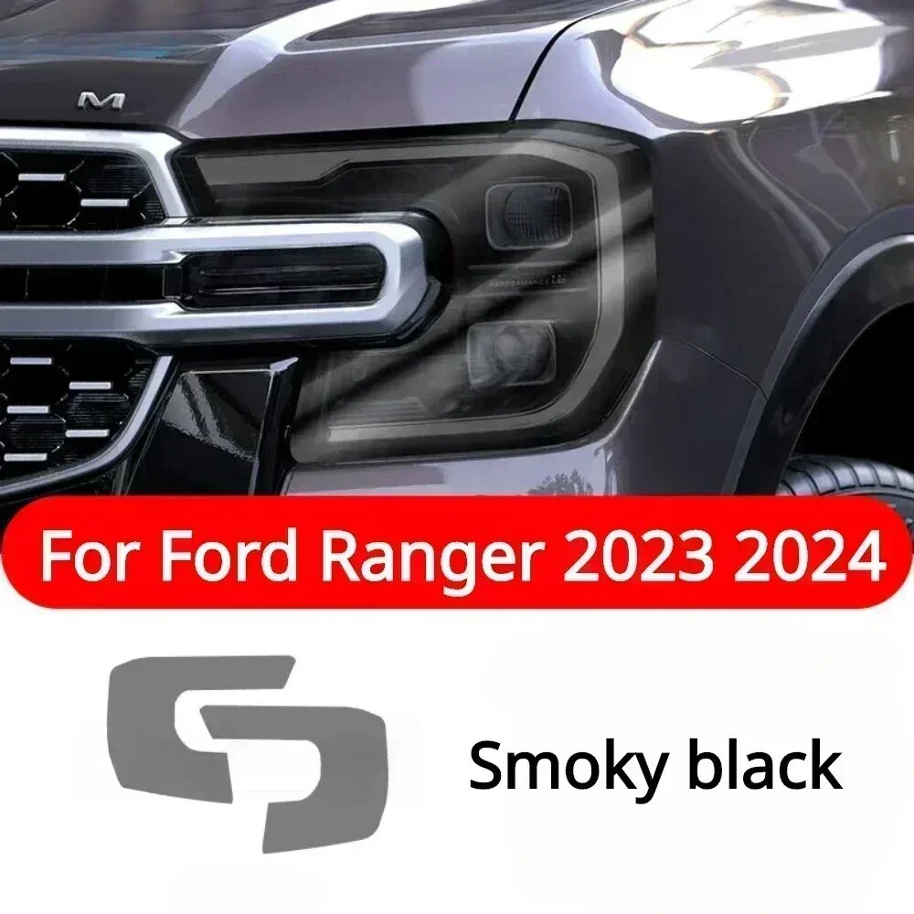 Наклейка на фары Ford Ranger 2023-2024 Smoky black