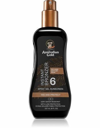 Средство солнцезащитное Australian Gold Spray Gel Sunscreen With Instant Bronzer SPF 6, 237 мл