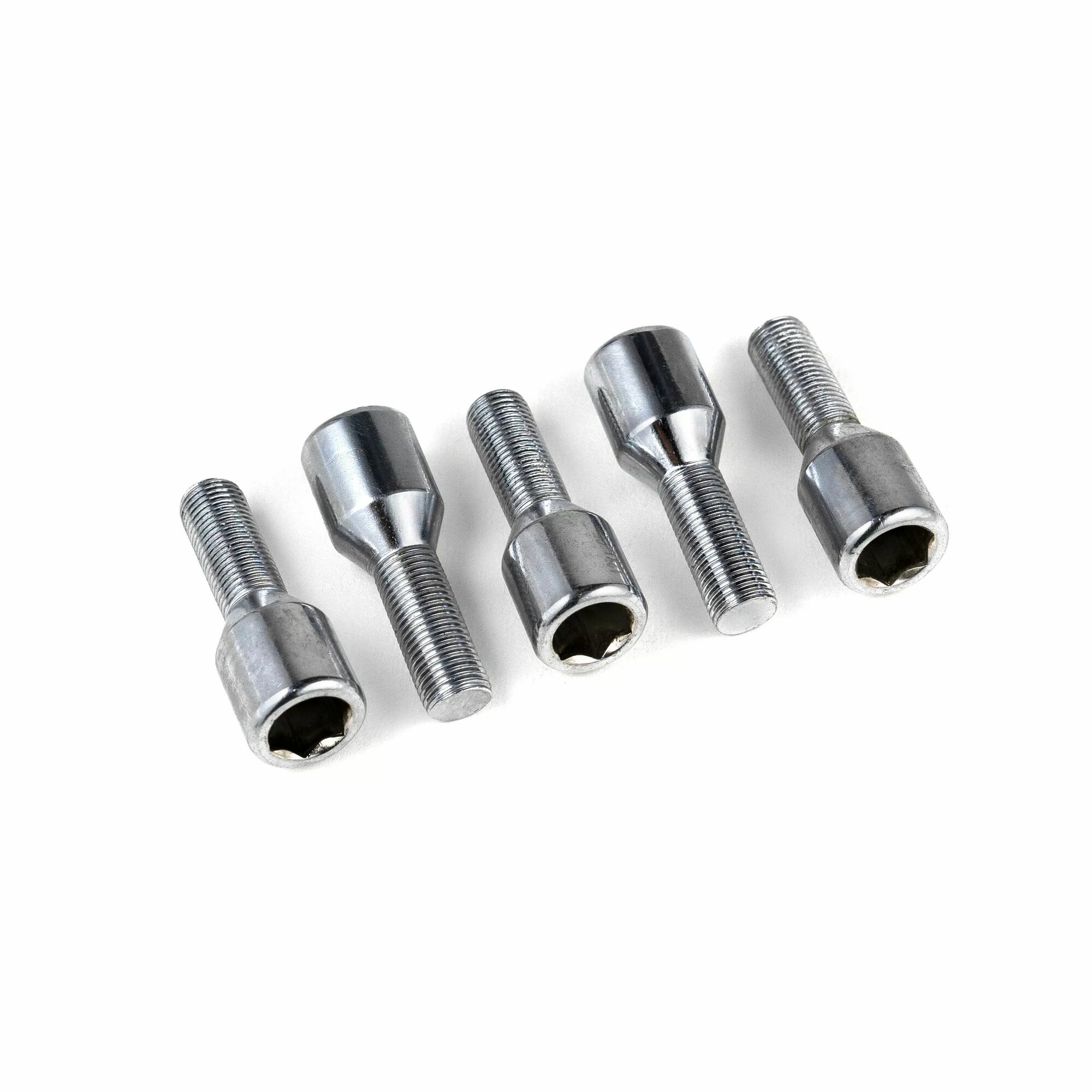 Болт Мatriх М12х 28х1.25 колесный d 20 конус хром вн-й шестигранник 12мм, 5 шт