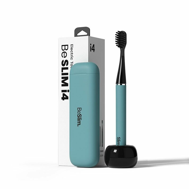 Электрическая зубная щетка BRUSH GO, звуковая чистка, магнитная зарядка, дорожный комплект (в комплекте 2 насадки + чехол)
