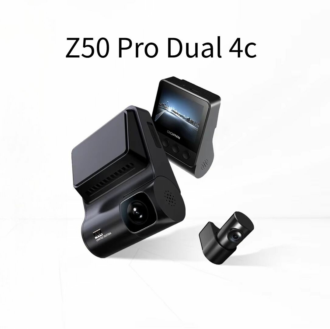DDPAI Z50 Pro 4K 2160P видеорегистратор с ночным видением, 360 градусов, 24-часовой парковочный DVR, двойная камера на приборной панели, с системой глобального позиционирования