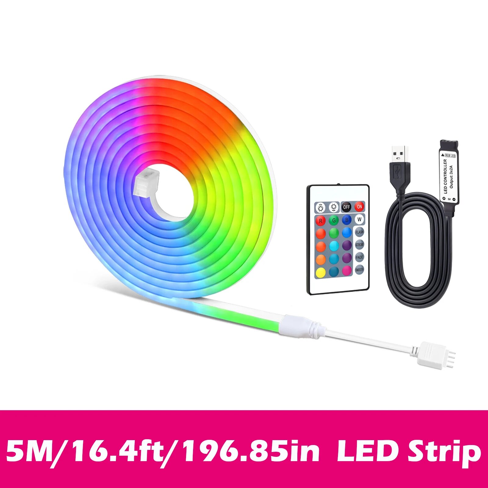 RGB светодиодная лента 5m USB 5В