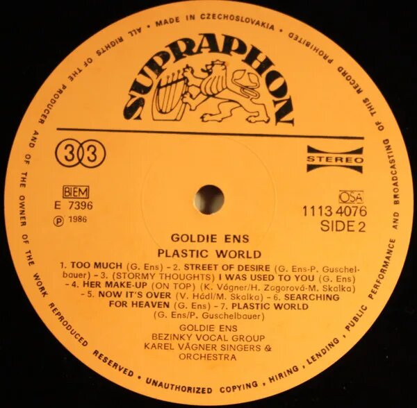 Goldie Ens - Plastic World EX- — фото 1