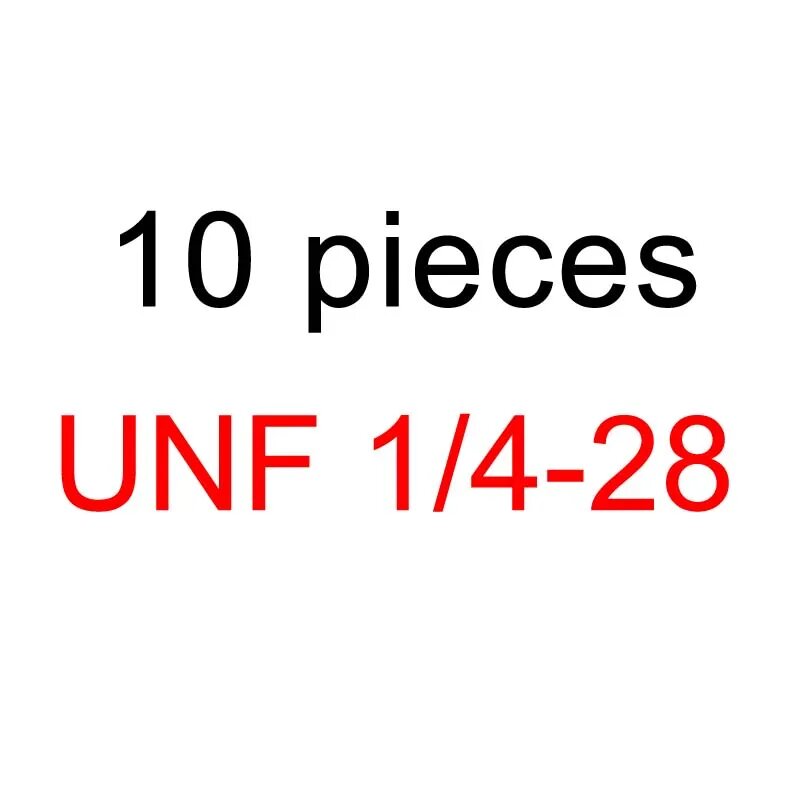 10 шт. гаек UNF 1/4-28 из нержавеющей стали, серебристый