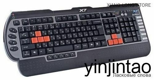Клавиатура A4Tech X7-G800V, Английская раскладка, черный матовый