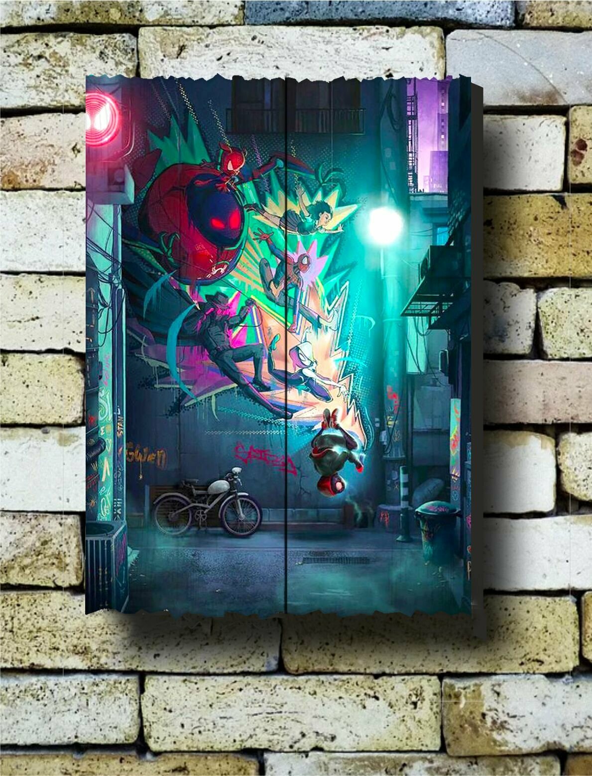 Картина на досках человекпаук 7 человек паук, spiderman