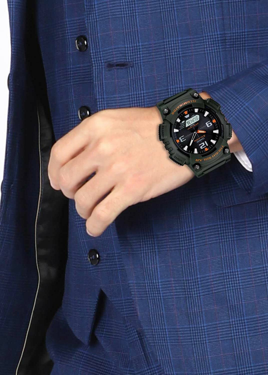 Наручные часы CASIO, зеленый/черный — фото 1