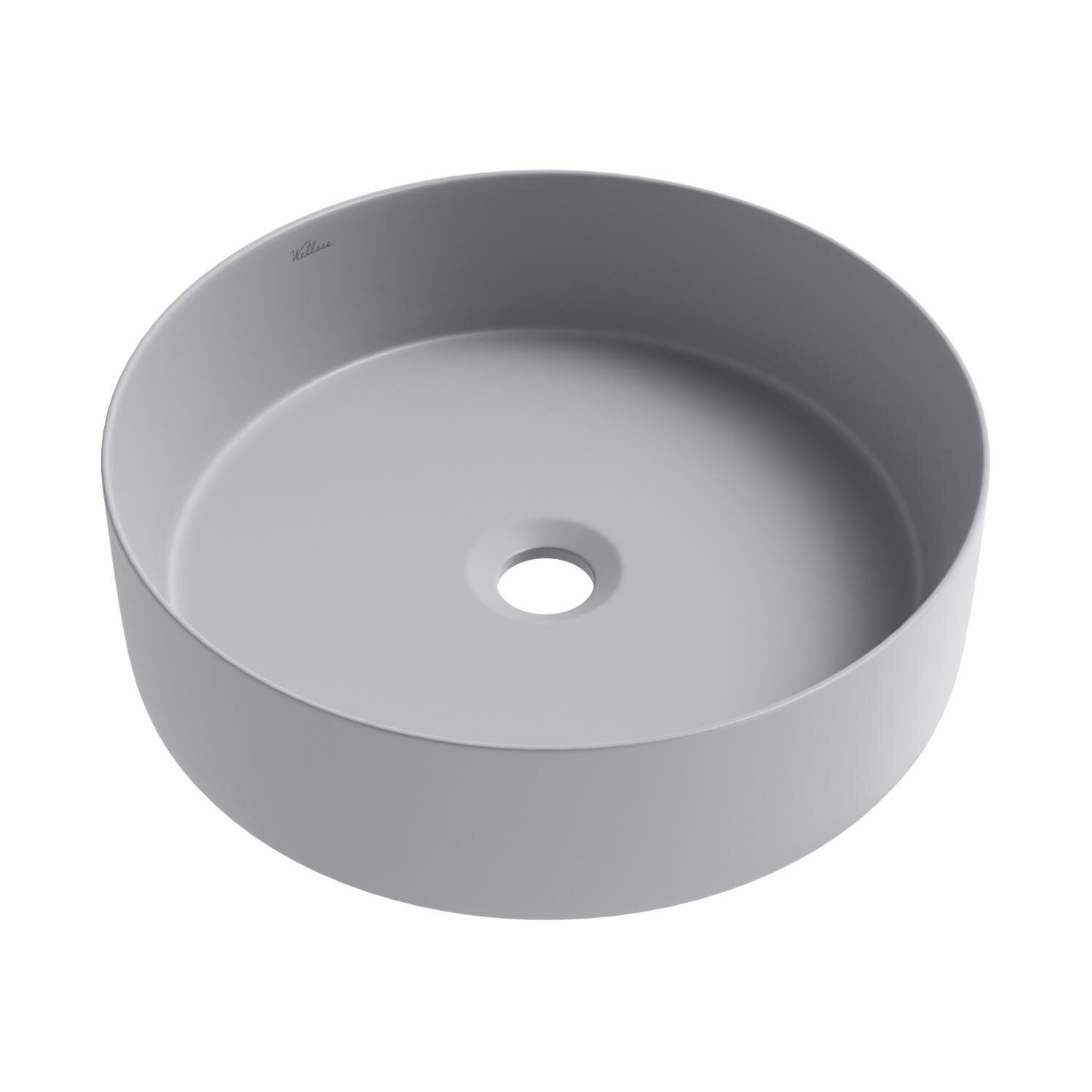 Раковина накладная Wellsee Coax 30 323506000 серая матовая, фарфор