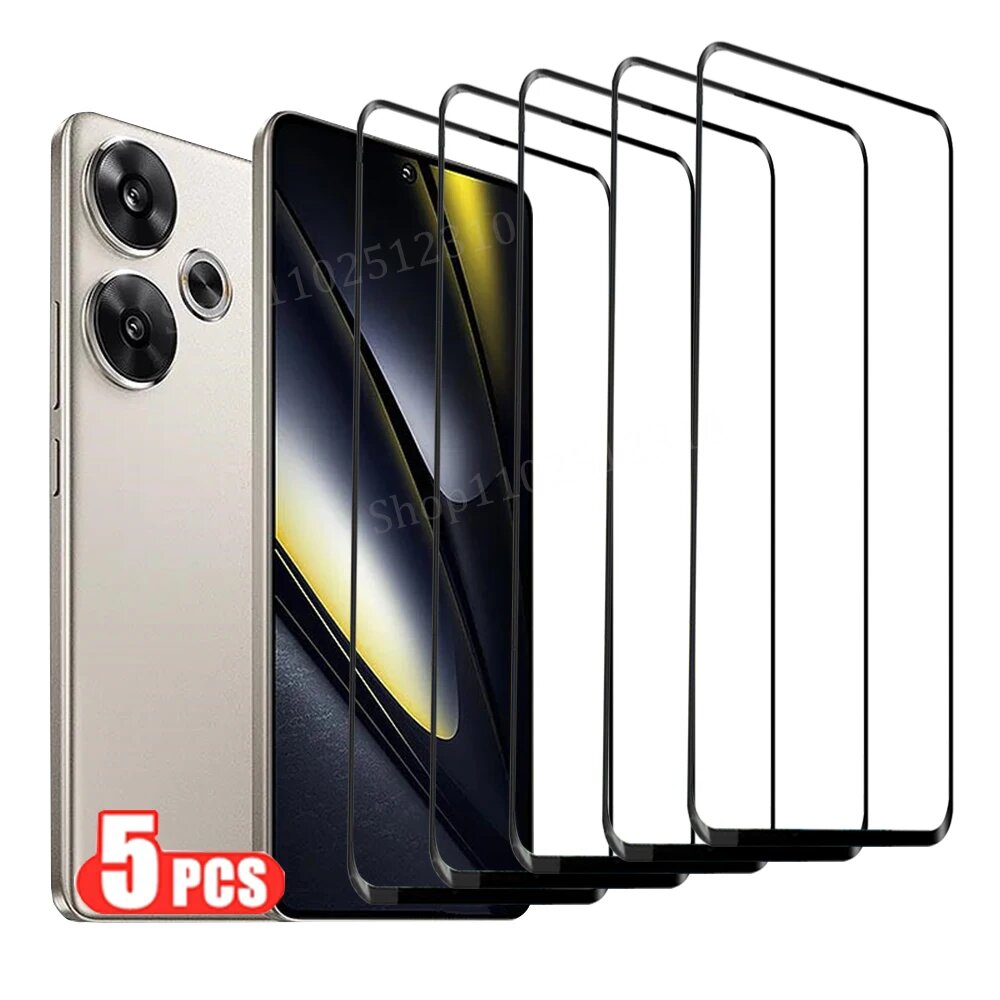1-5 шт. закаленное стекло для POCO F6 F5 F4 F3 M6 M5 M4 M3 Pro 5G Защитная пленка для экрана POCO X6 X5 X4 X3 Pro C65 C40 Защитное стекло
