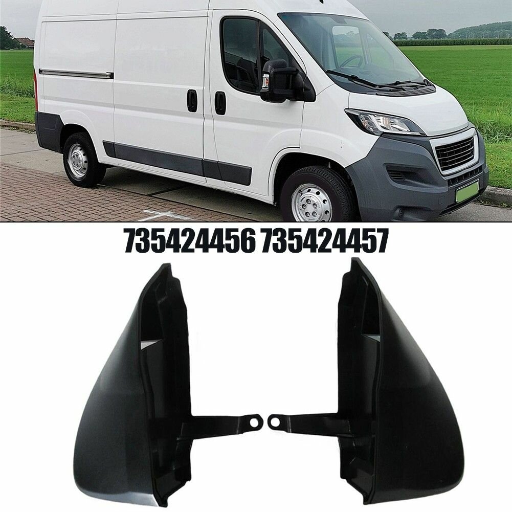 Треугольная крышка наружного зеркала для Fiat Ducato/Jumper/Boxer 2006+ черная ABS 735424456/735424457 компл. 2 шт