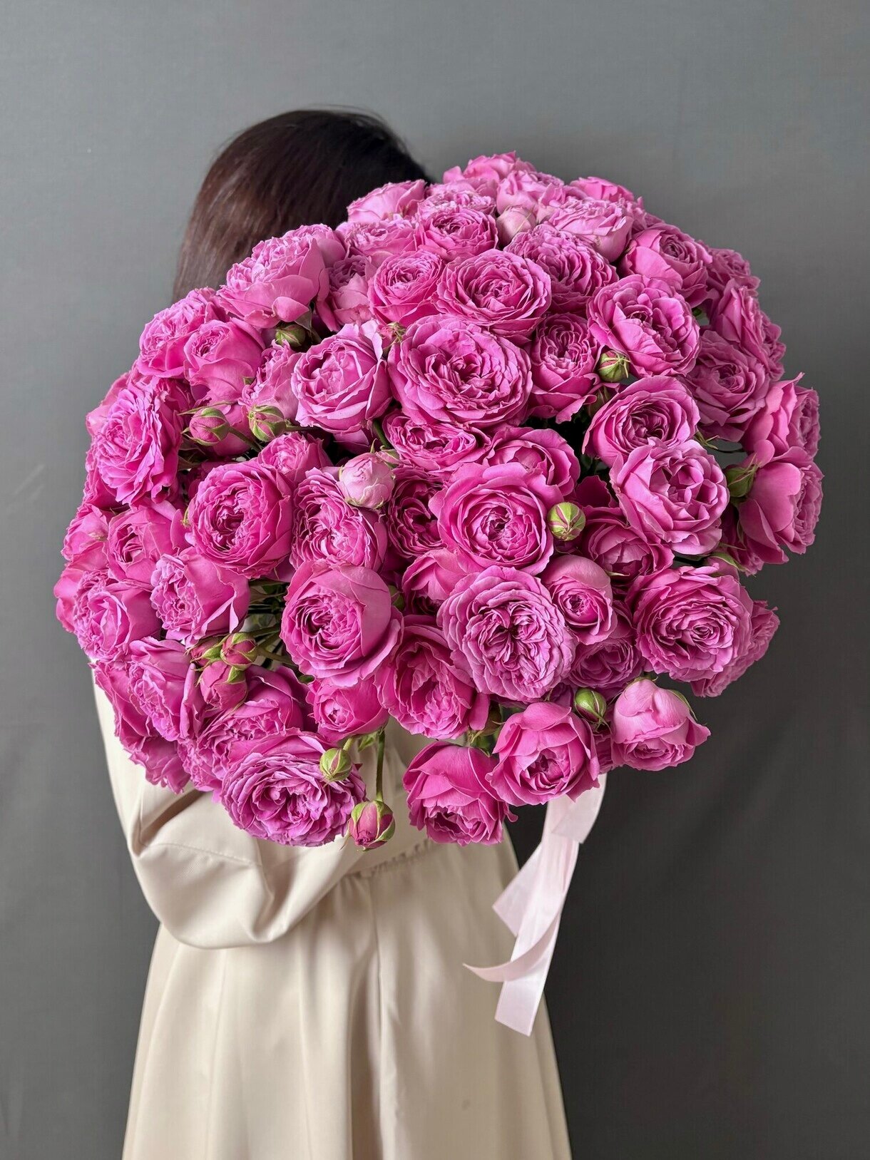 Букет из кустовой розы Мисти ,29 шт под ленту, пионовидная кустовая Роза 60 см