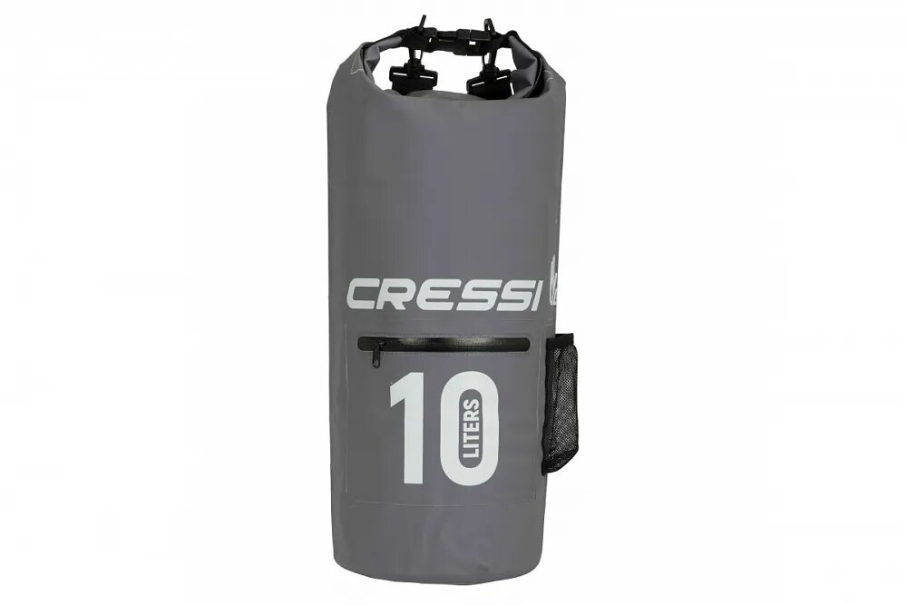 Гермомешок CRESSI с карманом на молнии, DRY BAG, серый 10 литров, Cressi