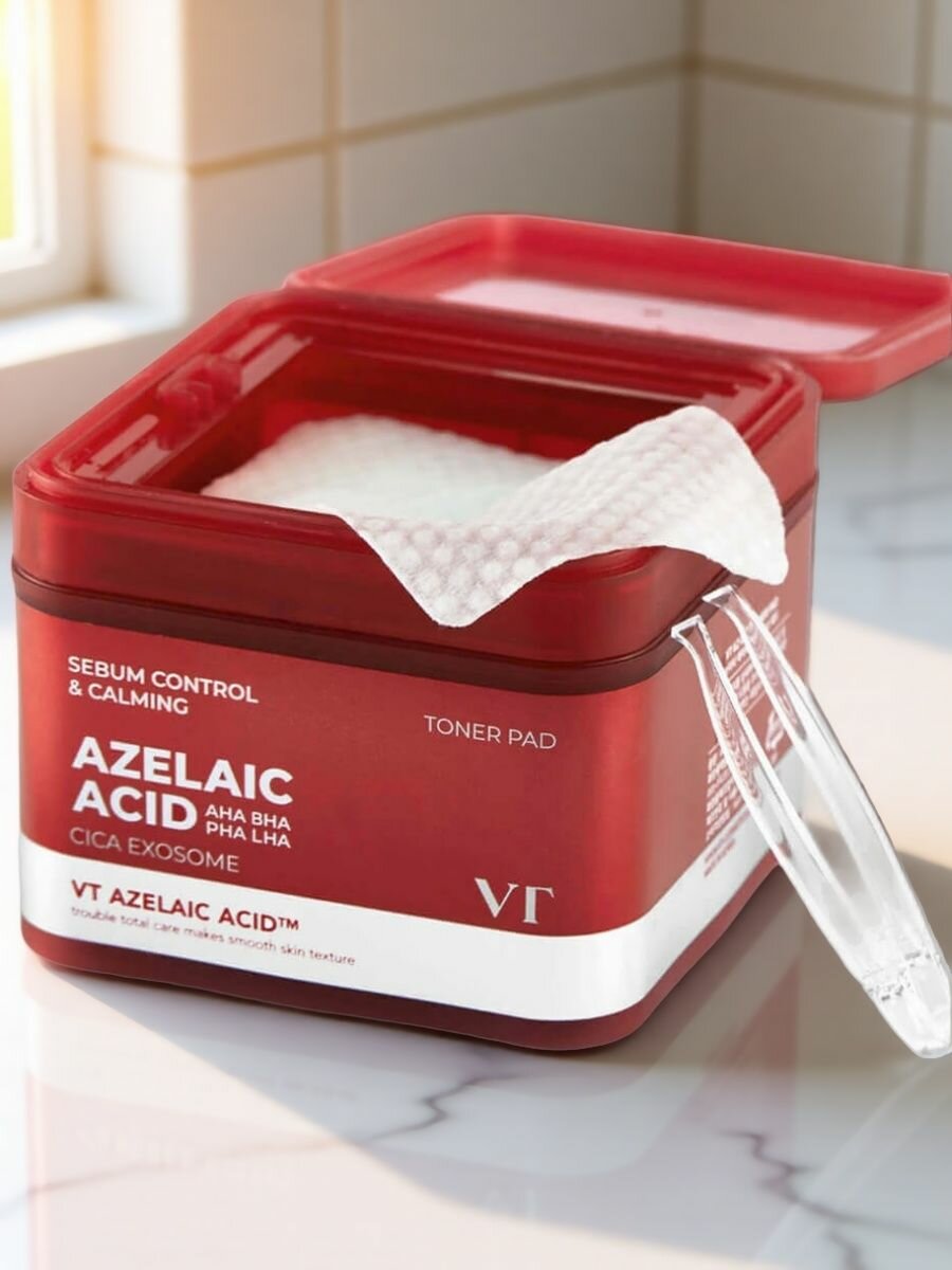 VT Cosmetics Успокаивающие тонер-пэды с азелаиновой кислотой Az Care Toner Pad