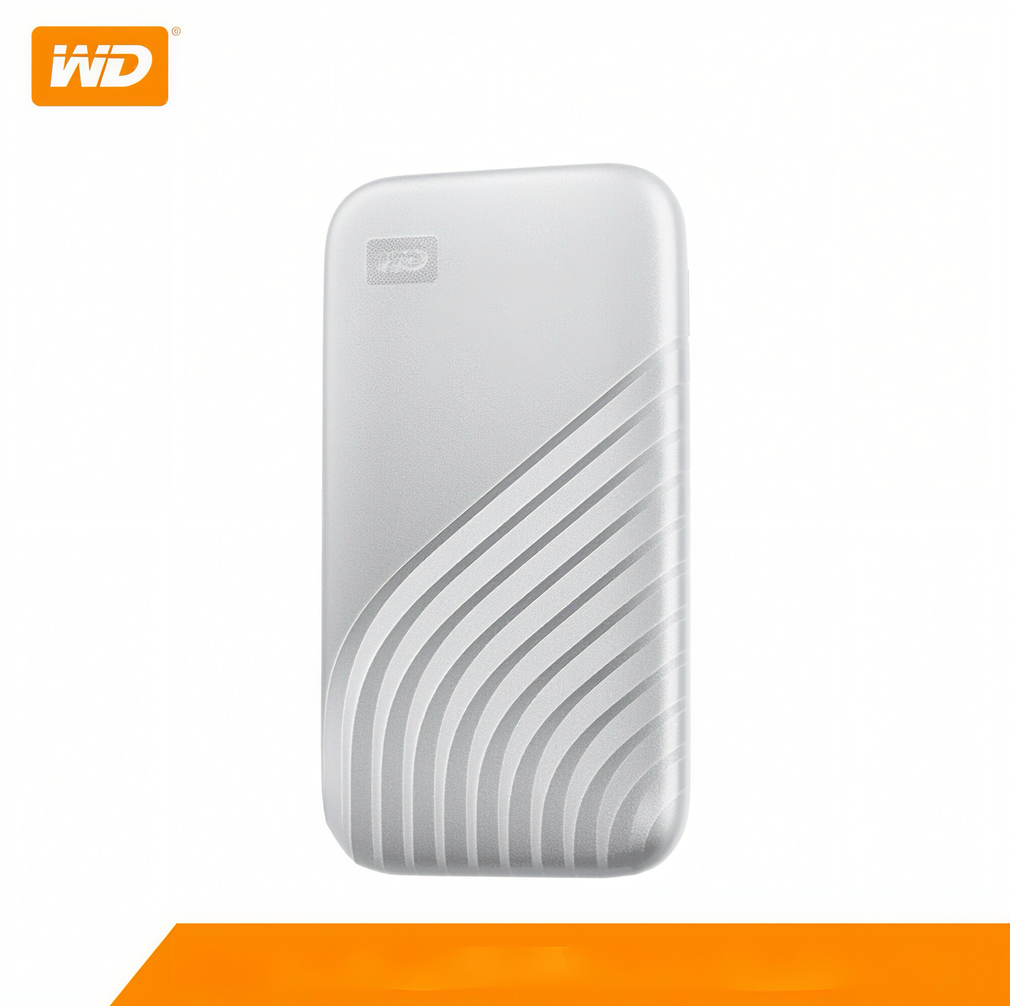 Мобильный твердотельный накопитель Western Digital My Passport PSSD 1 ТБ, Серебро, 1050MB/s，Интерфейс Type-C