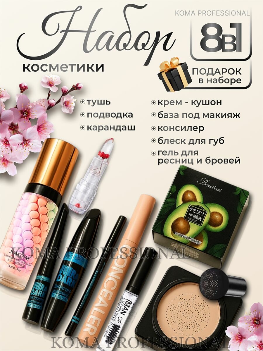 Набор косметики для макияжа 8в1