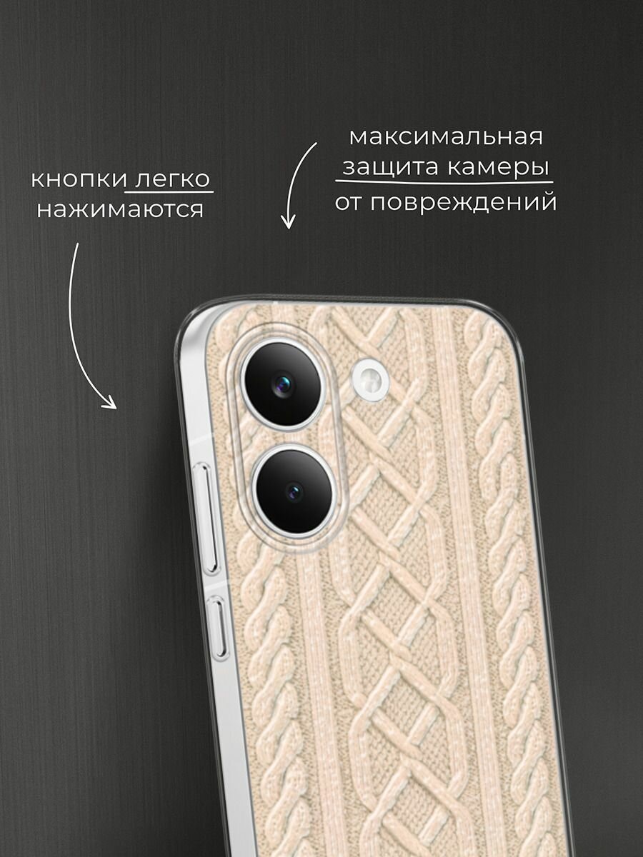 Силиконовый чехол на Poco X8 Pro / Поко X8 Про с принтом Вязаный узор — фото 1