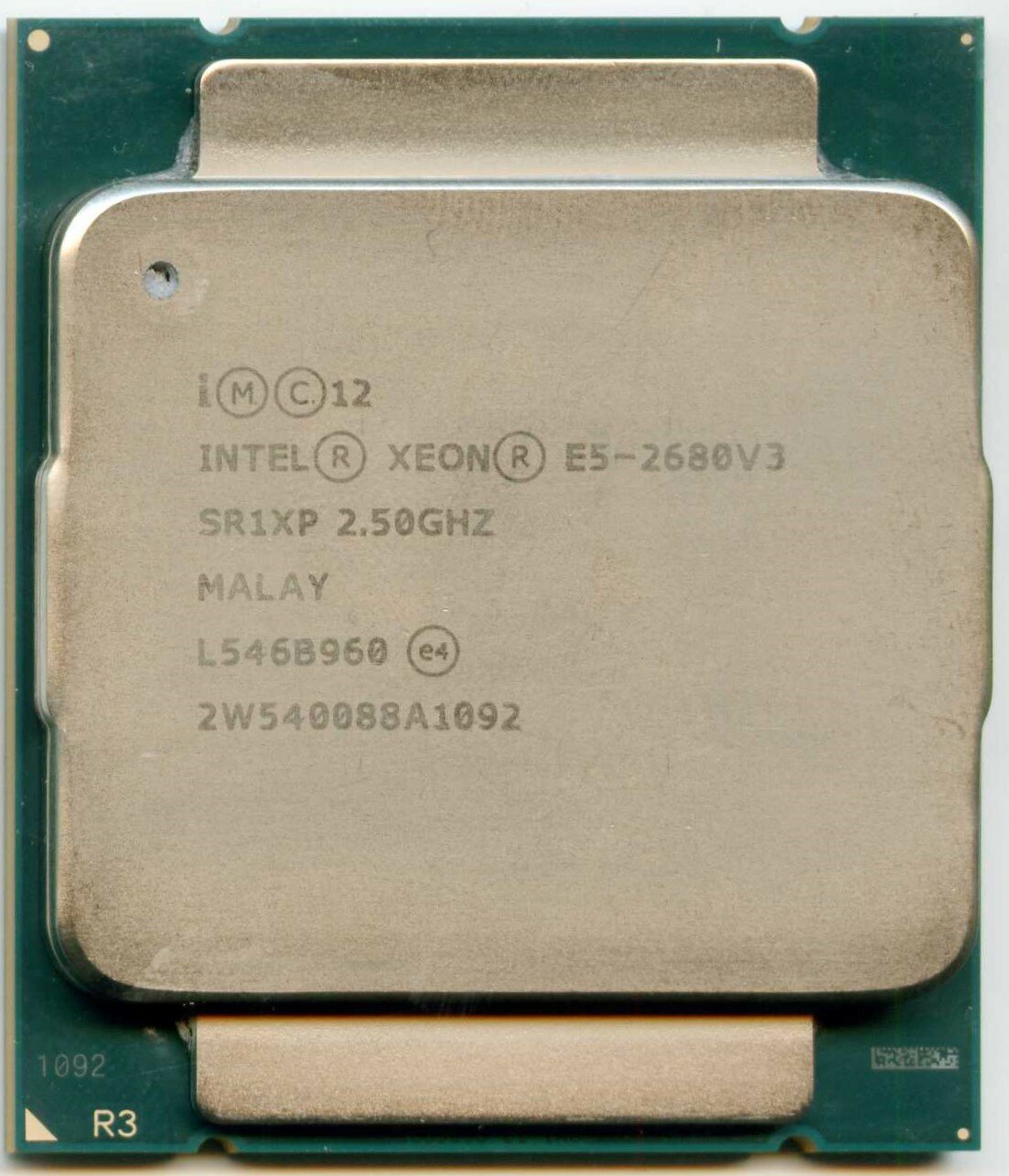 Процессор Intel Xeon E5-2680v3 2.5/3.3 GHz, Socket 2011/30Mb/12x, 24x, SR1XP MALAY без видеоядра 120W