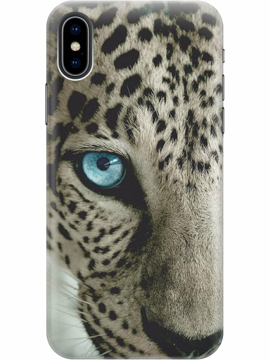 Силиконовый чехол на Apple iPhone Xs / X / Эпл Айфон Икс / Икс Эс с рисунком "Голубой глаз"