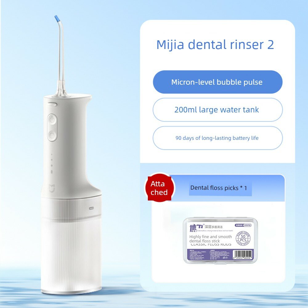 Электрический ирригатор для зубов Xiaomi Dental Flosser 2m F400, портативное устройство для чистки полости рта