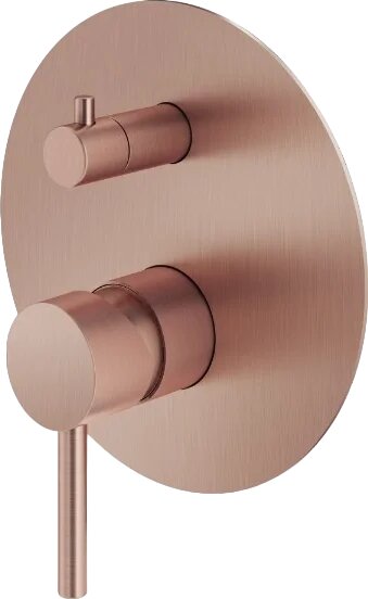 Встраиваемый смеситель для душа и ванны Plumberia Selection Ixo XO1901RS С внутренней частью, латунный, рычажный, настенный, медный, брашированный, с керамическим картриджем