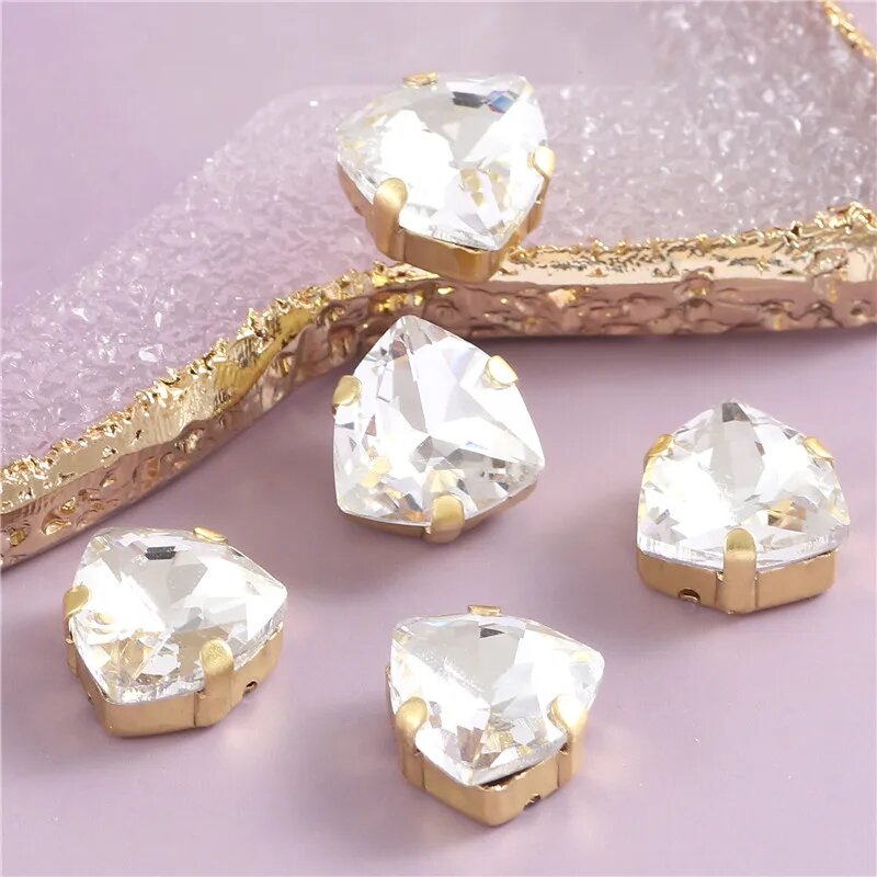 Стразы треугольные Crystal 12 мм (20 шт.)