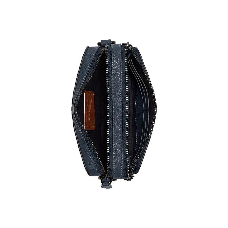 Сумка Coach, фактура тиснение, dark blue — фото 1