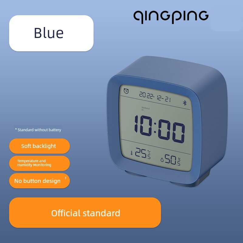 Qingping Bluetooth будильник для смартфонов, синий цвет, легкий беспроводной таймер для утренней рутины