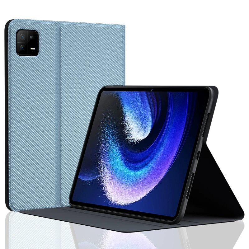 Силиконовый магнитный чехол для Mi Pad 6 Max (14 дюймов), туманный синий цвет, полная защита с подставкой