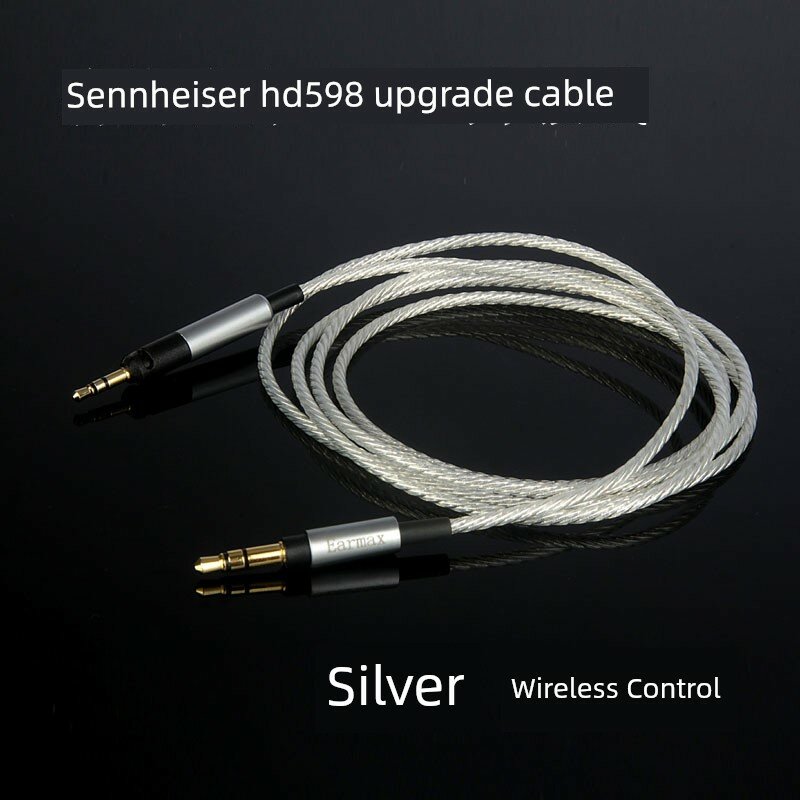 Аудио кабель для наушников HD598 HD558 HD518 HD595 HD569 HD599 HD560S серебряный прямой штекер стандартная версия
