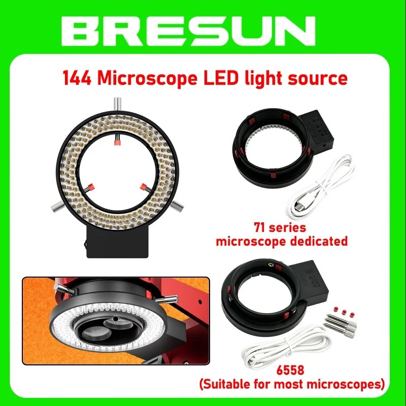 Микроскоп BRESUN LED6558, 71Ultra BLACK, 144LED — фото 1