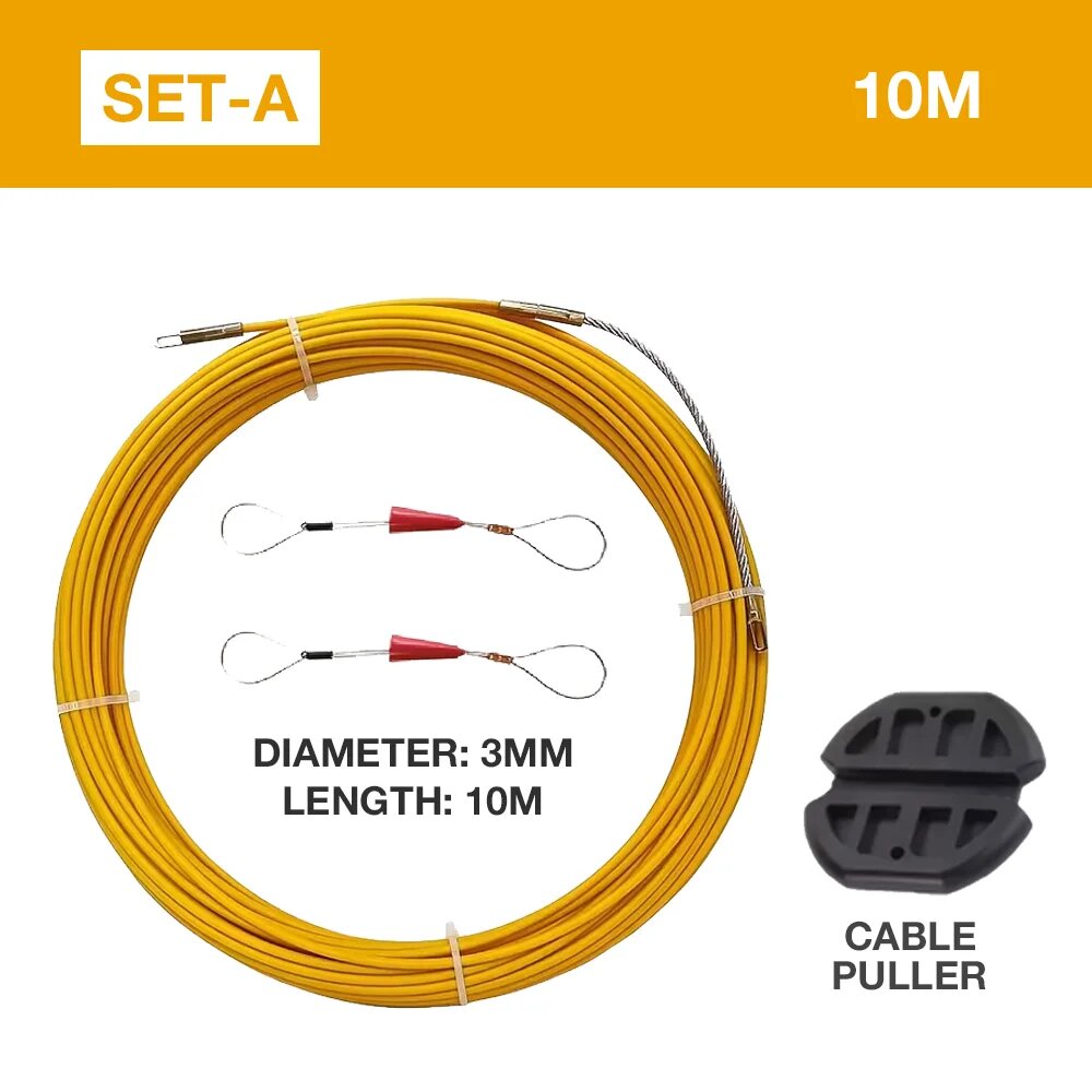 Стеклопластиковая кабельная тяга 3 мм, 10 м, Set-A