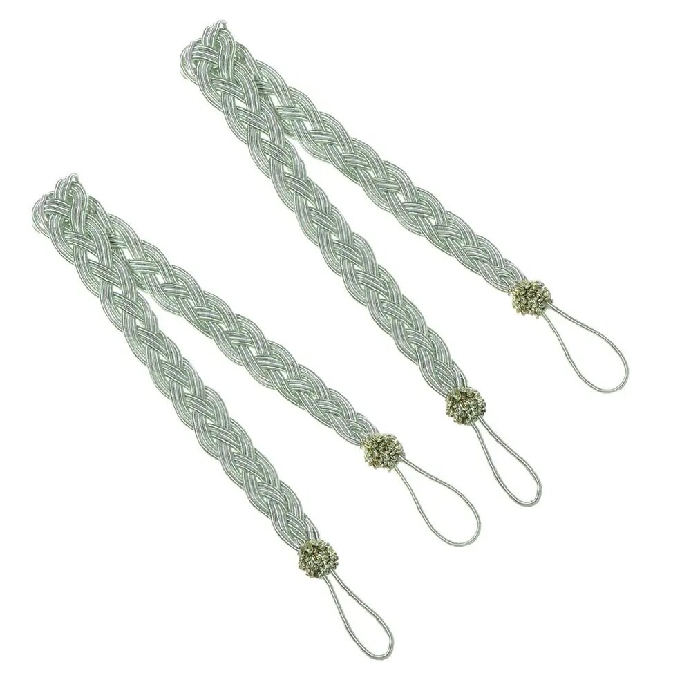Подхваты для штор плетеные, 2 шт, light green