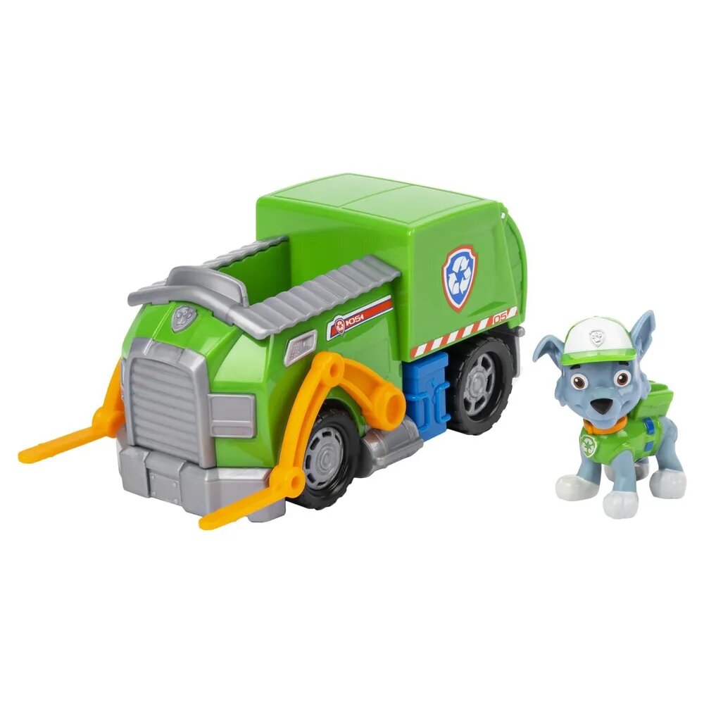 Paw Patrol Машинка Рокки 6061804 мусоровоз с фигуркой из пластика для детей