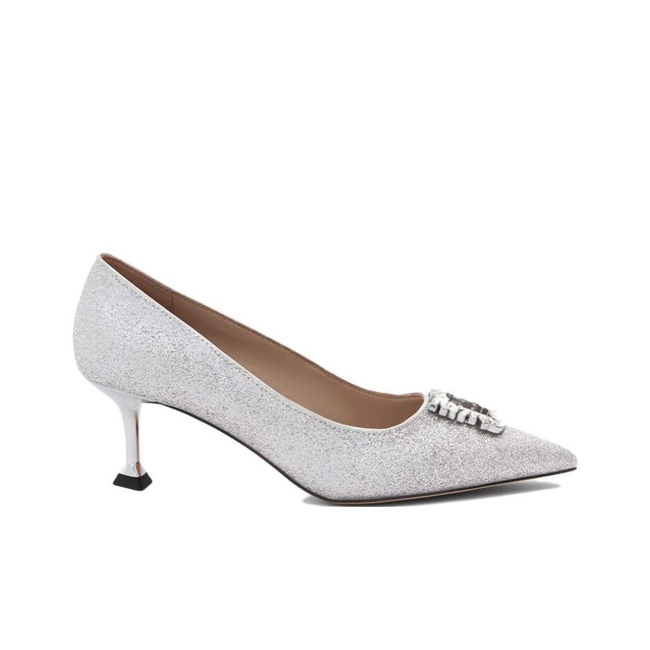 Туфли CHARLES & KEITH, размер EU 35 стопа (22,3CM), серебристый — фото 1