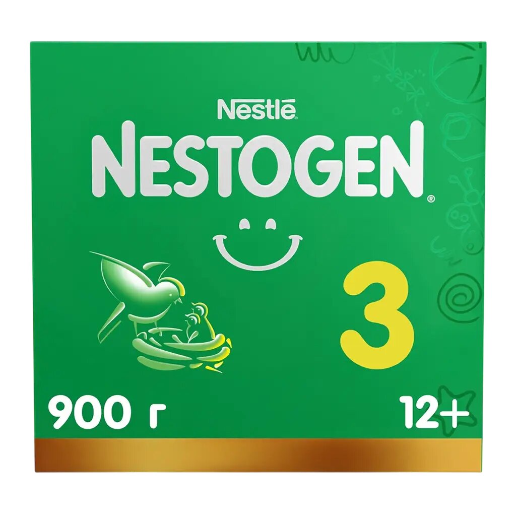 Nestogen 3 Детское молочко с пребиотиками и лактобатериями L.Reuteri с 12 мес 900 г 1 шт