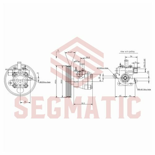 Насос ГУР Hyundai Santa Fe 01-12Sonata IV 2,0-2,4 98-04 KIA Magentis 2,0 01-05 Segmatic SG30024040