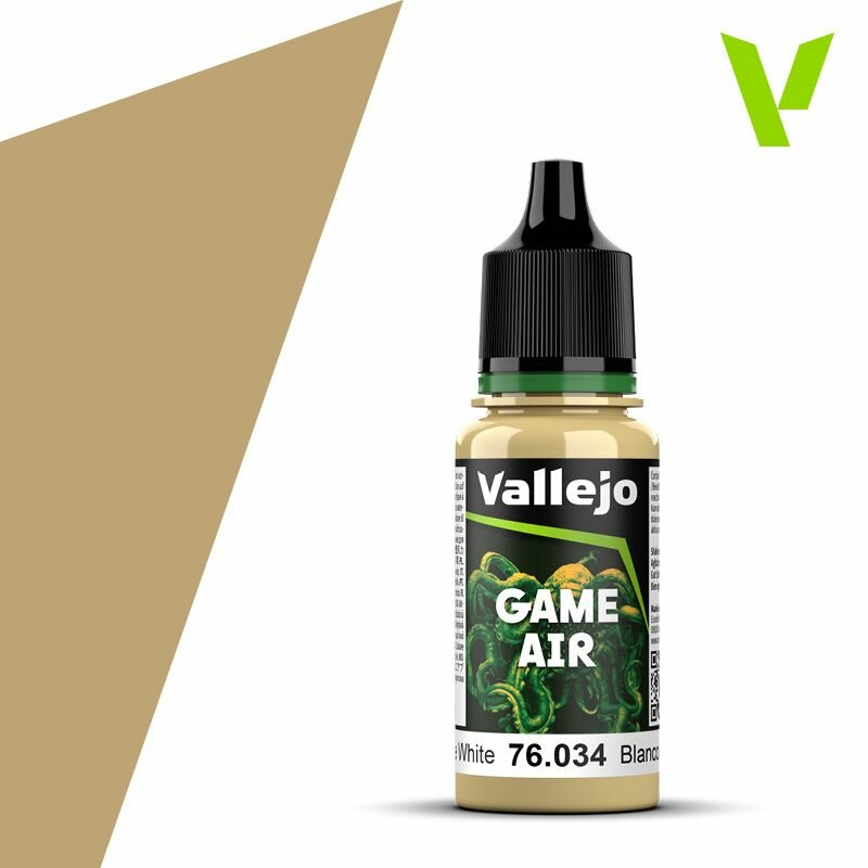 Краска Vallejo серии Game Air: Bone White - обновленная формула 2024 76.034