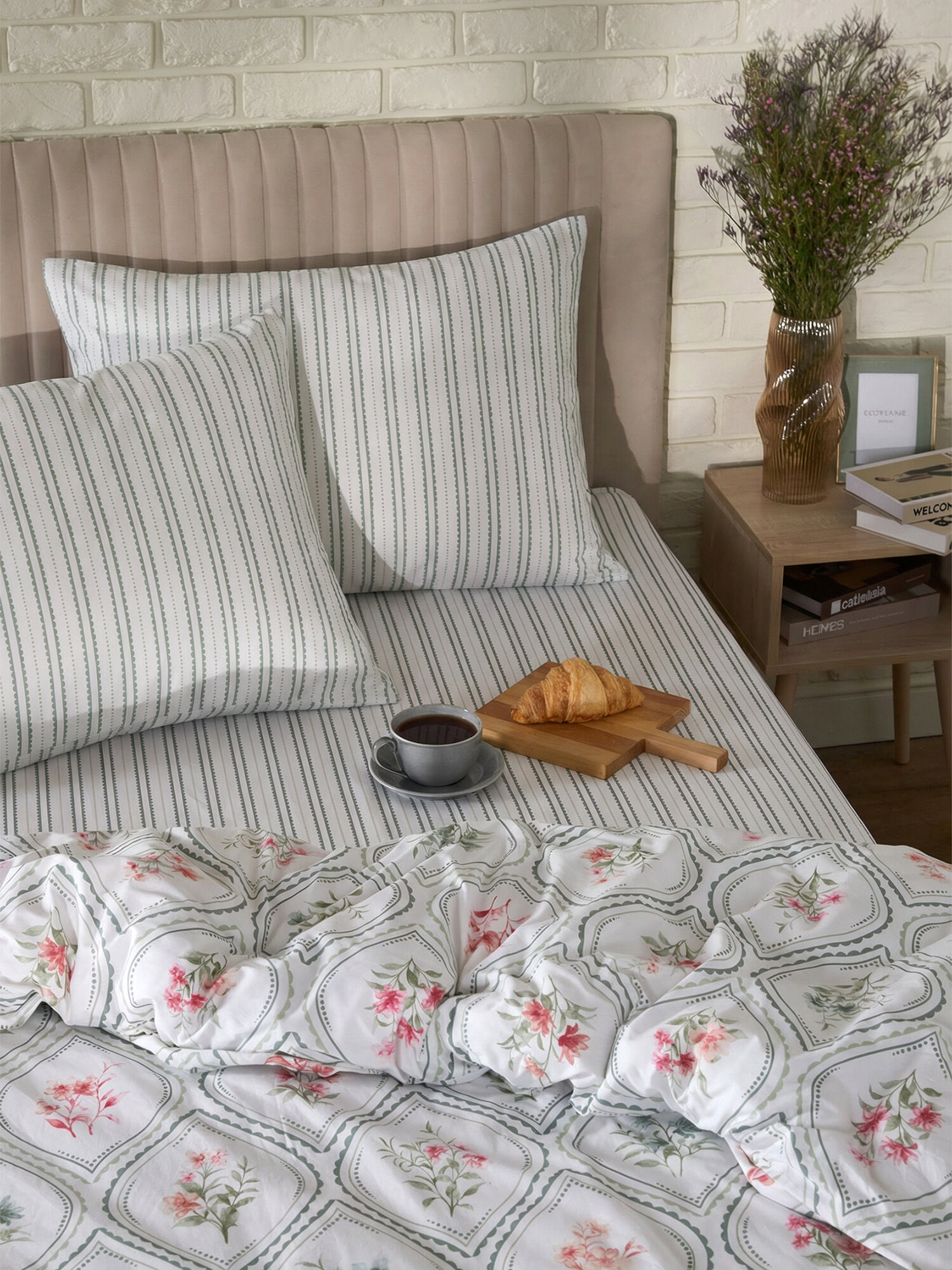 КПБ евро поплин "Cozy Home"(50х70) рис. 43257-1/43290-1 Леричи/Lerici