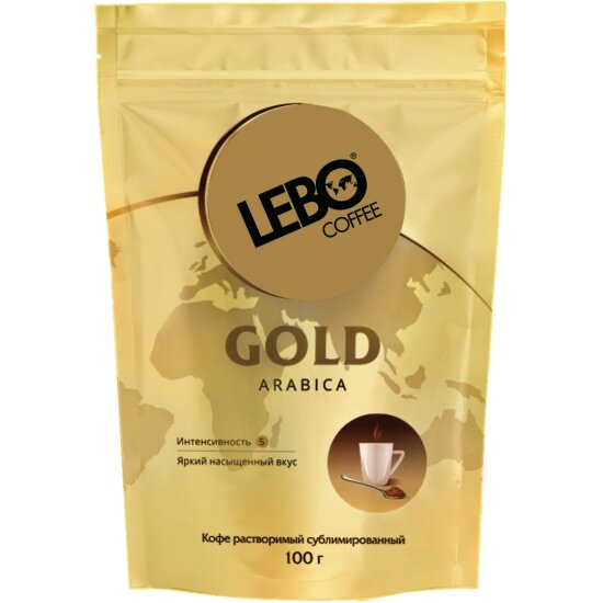 Кофе растворимый Lebo GOLD дой-пак 100 г
