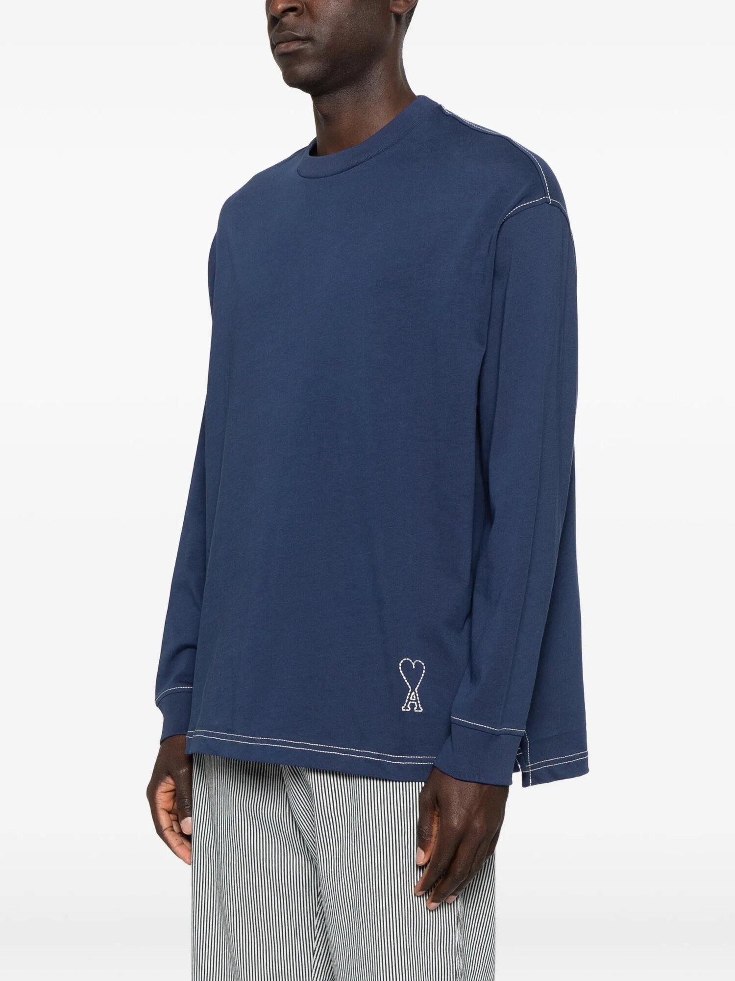 Толстовка Ami Paris Long-sleeves sweatshirt, размер M, , blue — фото 1