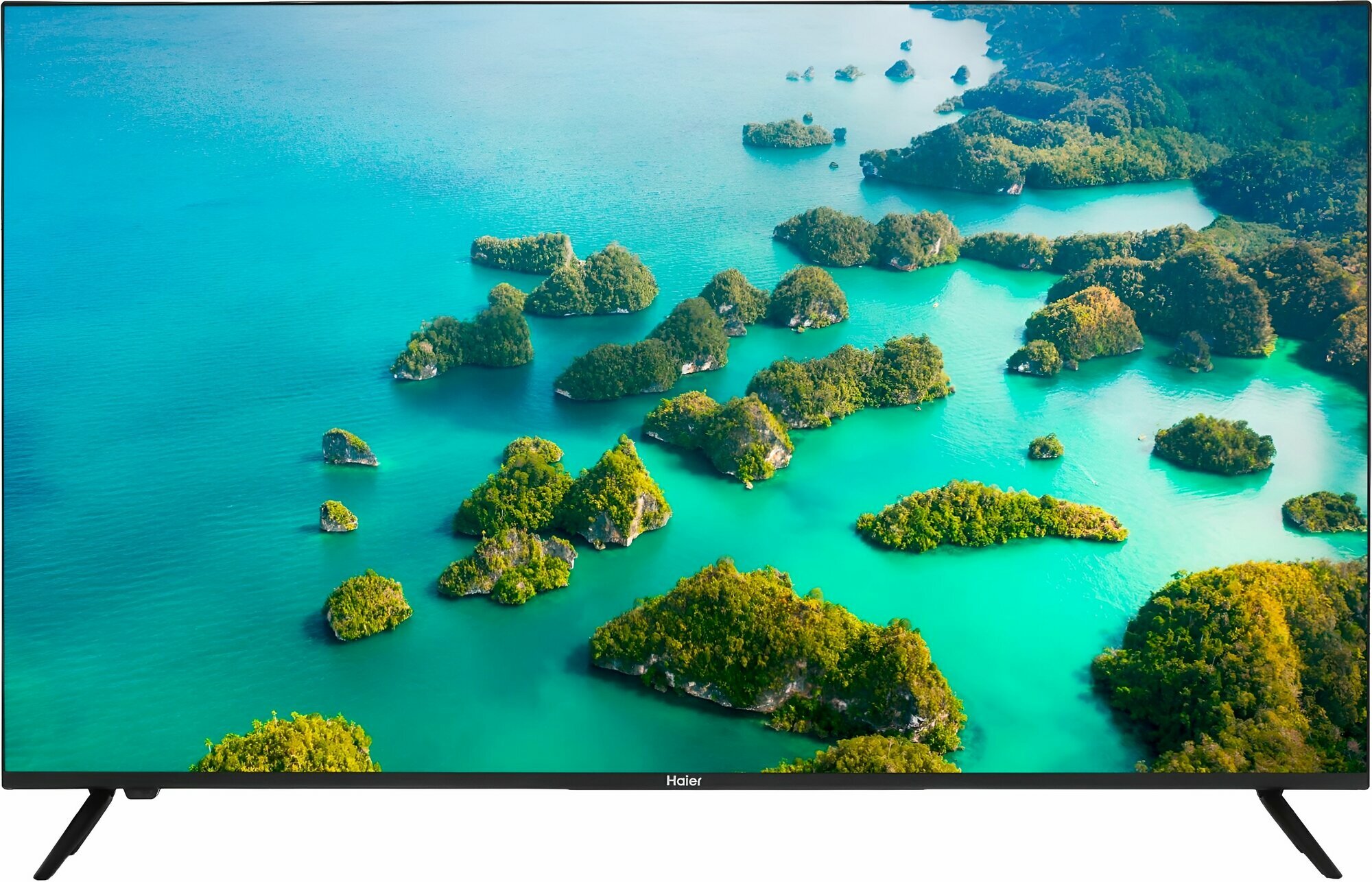 50" (127 см) Телевизор Haier 50 LED S2, 4K UltraHD, 3840x2160, Smart TV, Direct LED, черный