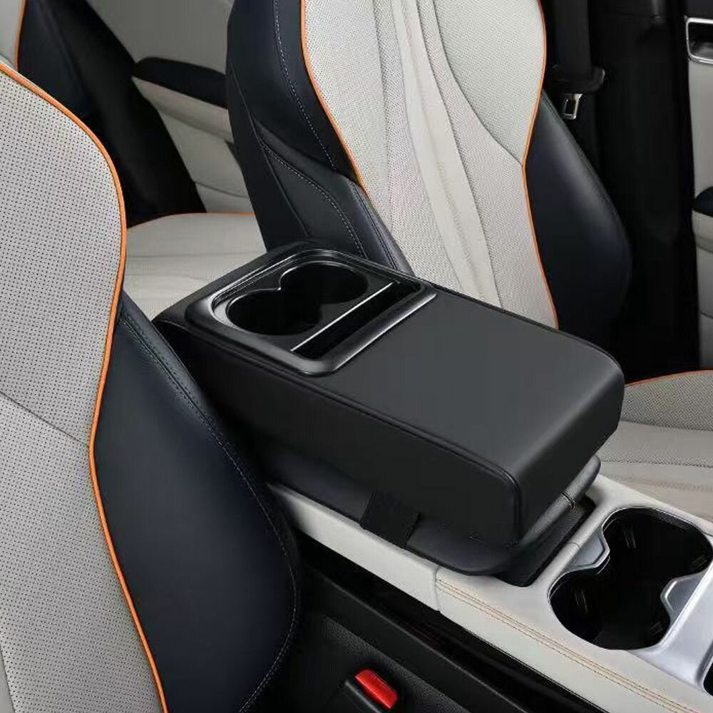 Подушка для подлокотника центральной консоли авто — искусственная кожа 35×20×8 см, универсальная на эластичном ремне в авто