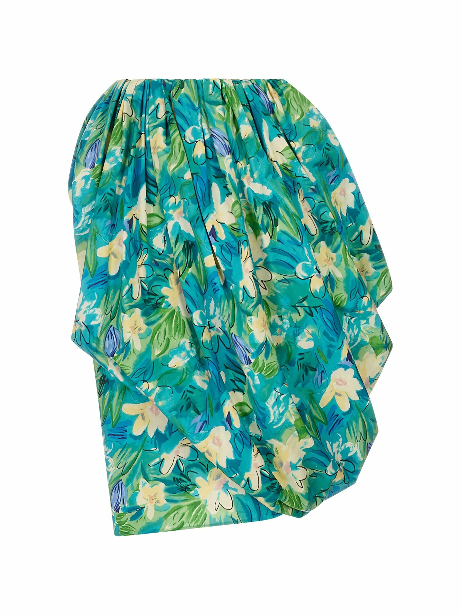 Юбка Floral-print draped mini skirt